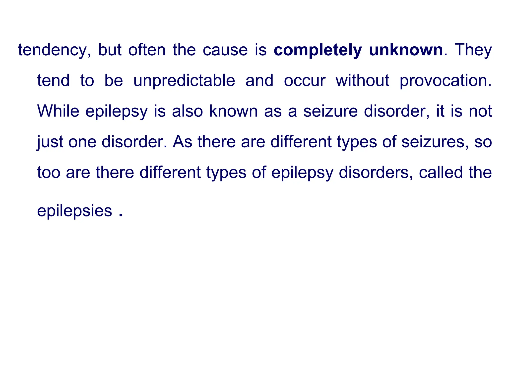 Epilleptic disorder for nursing, medicine , biomedical and psychiatry ...
