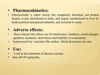 antiepileptic drugs classification | PPTX