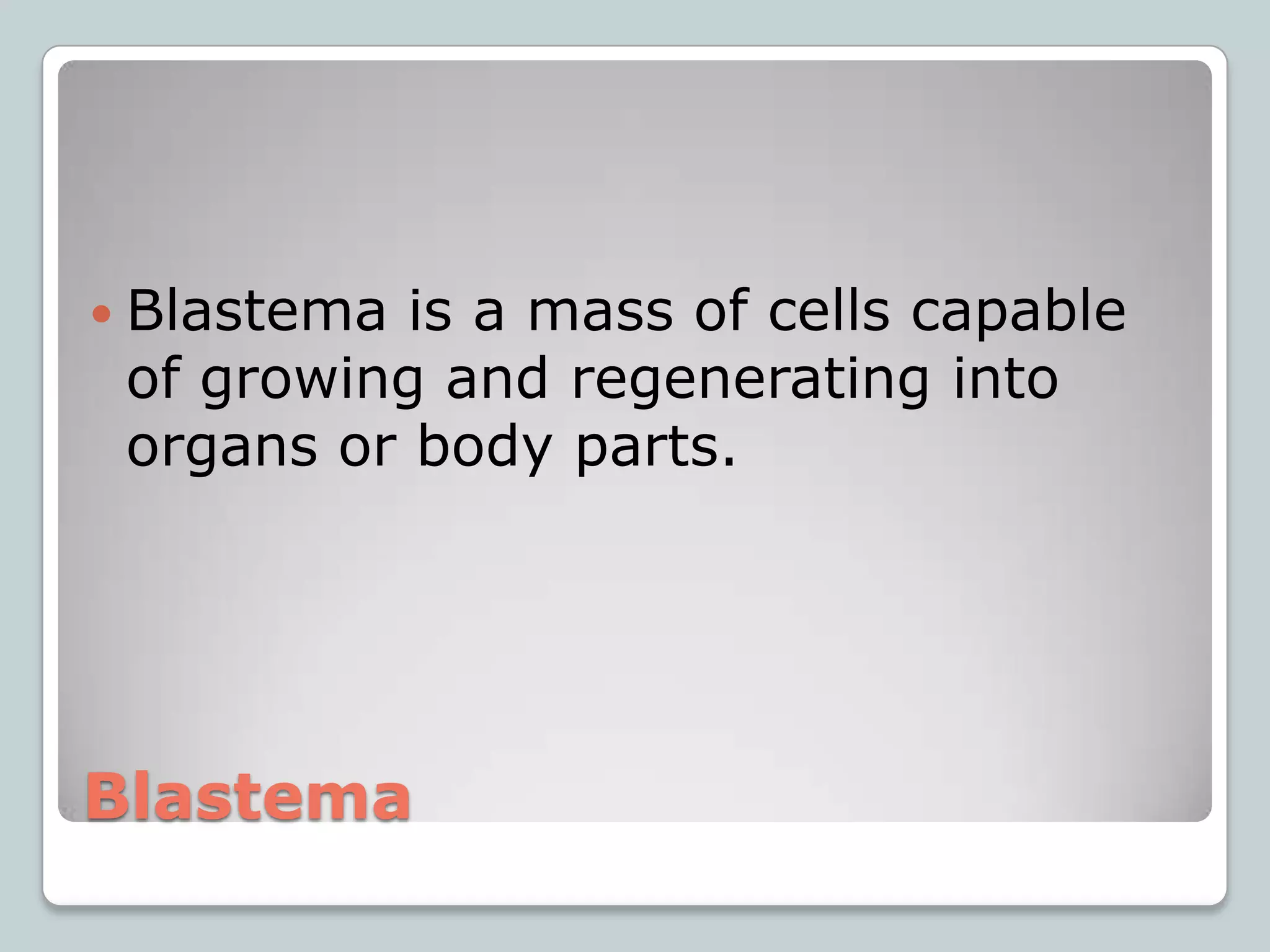 Epimorphic regeneration science project | PPTX