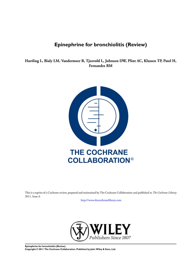 Epinefrina en bronquiolitis | PDF