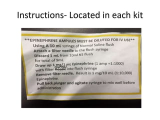 Epinephrine kits | PPTX