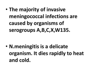 EPIDEMIOLOGY OF MENINGOCOCCAL MENINGITIS | PPTX