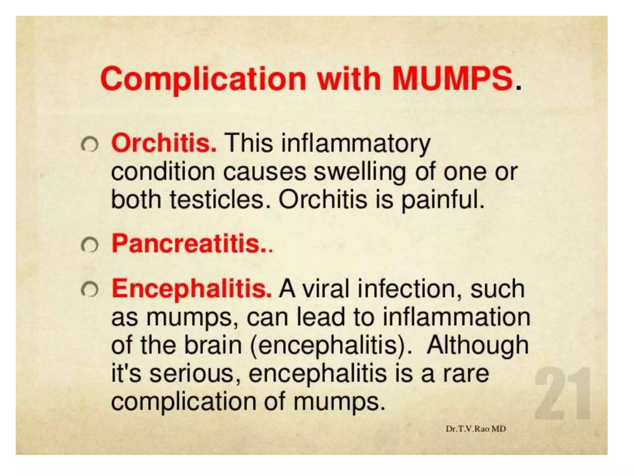EPIDEMIOLOGY OF MUMPS | PPTX