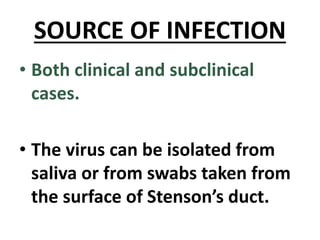 EPIDEMIOLOGY OF MUMPS | PPT