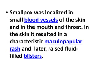 EPIDEMIOLOGY OF SMALL POX | PPTX