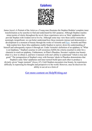 Epiphany Essay | PDF | Hip Hop Music | Music