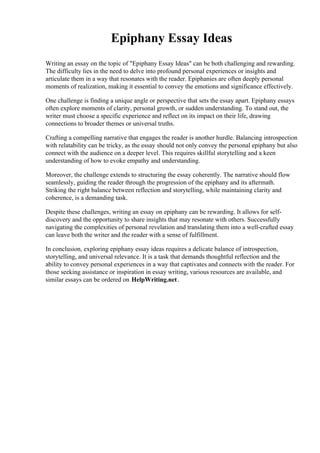 Epiphany Essay Ideas.pdf
