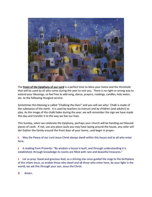 Epiphany Home Blessing | PDF