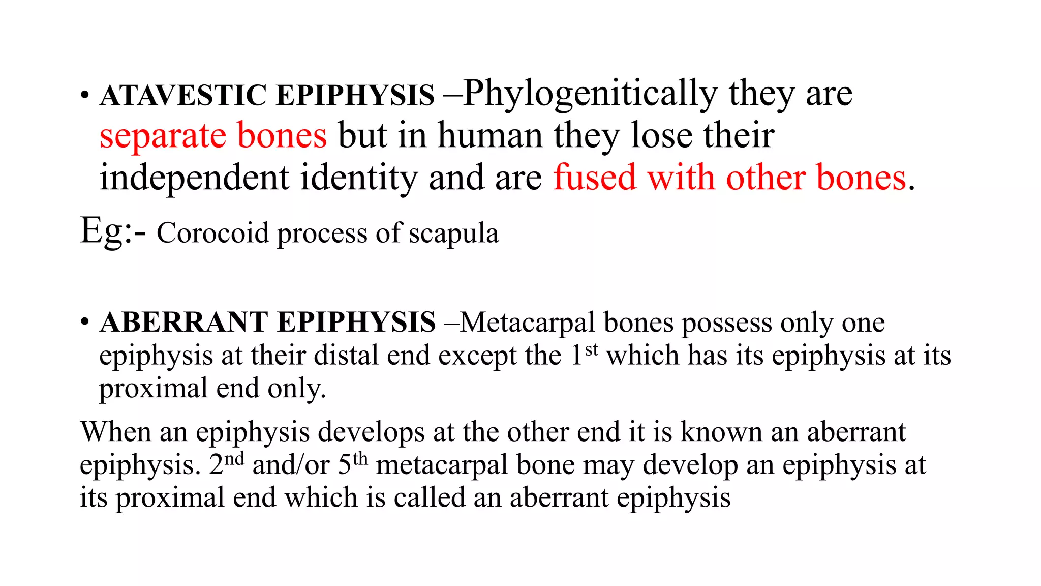 Epiphysis and apophysis | PPTX