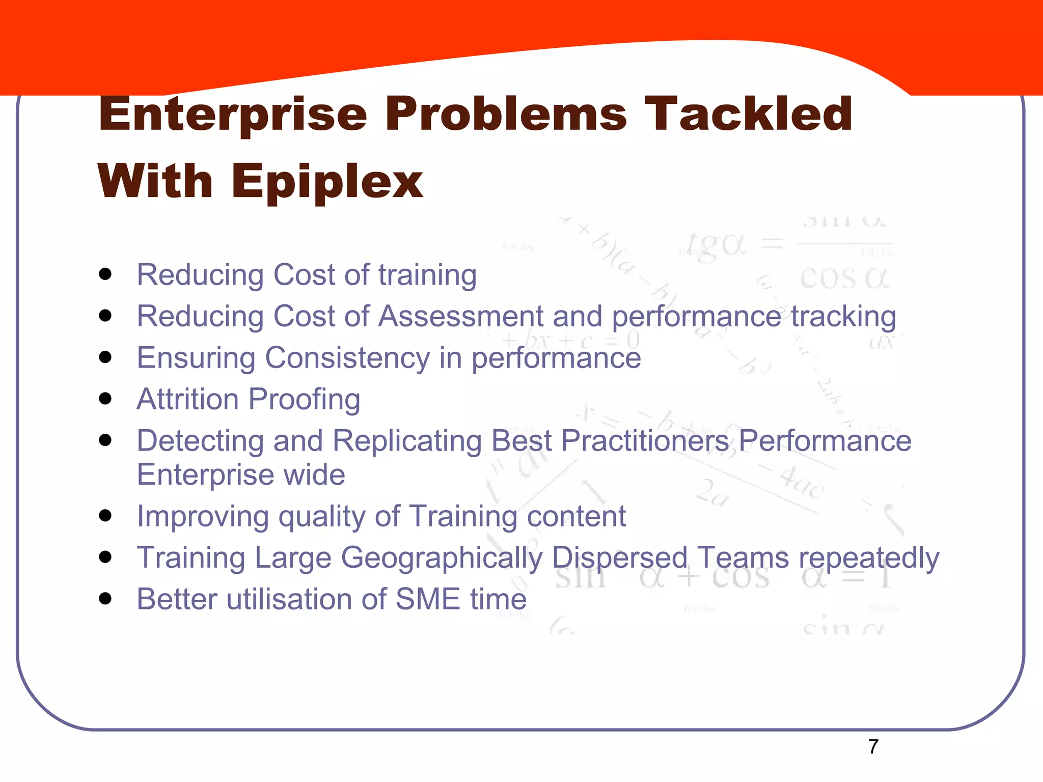 Epiplex Brief Introduction For Process Training creation and Learning ...
