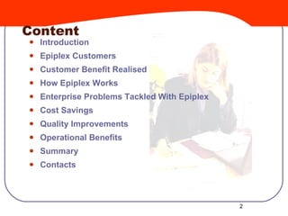 Epiplex Introduction Brief | PPT