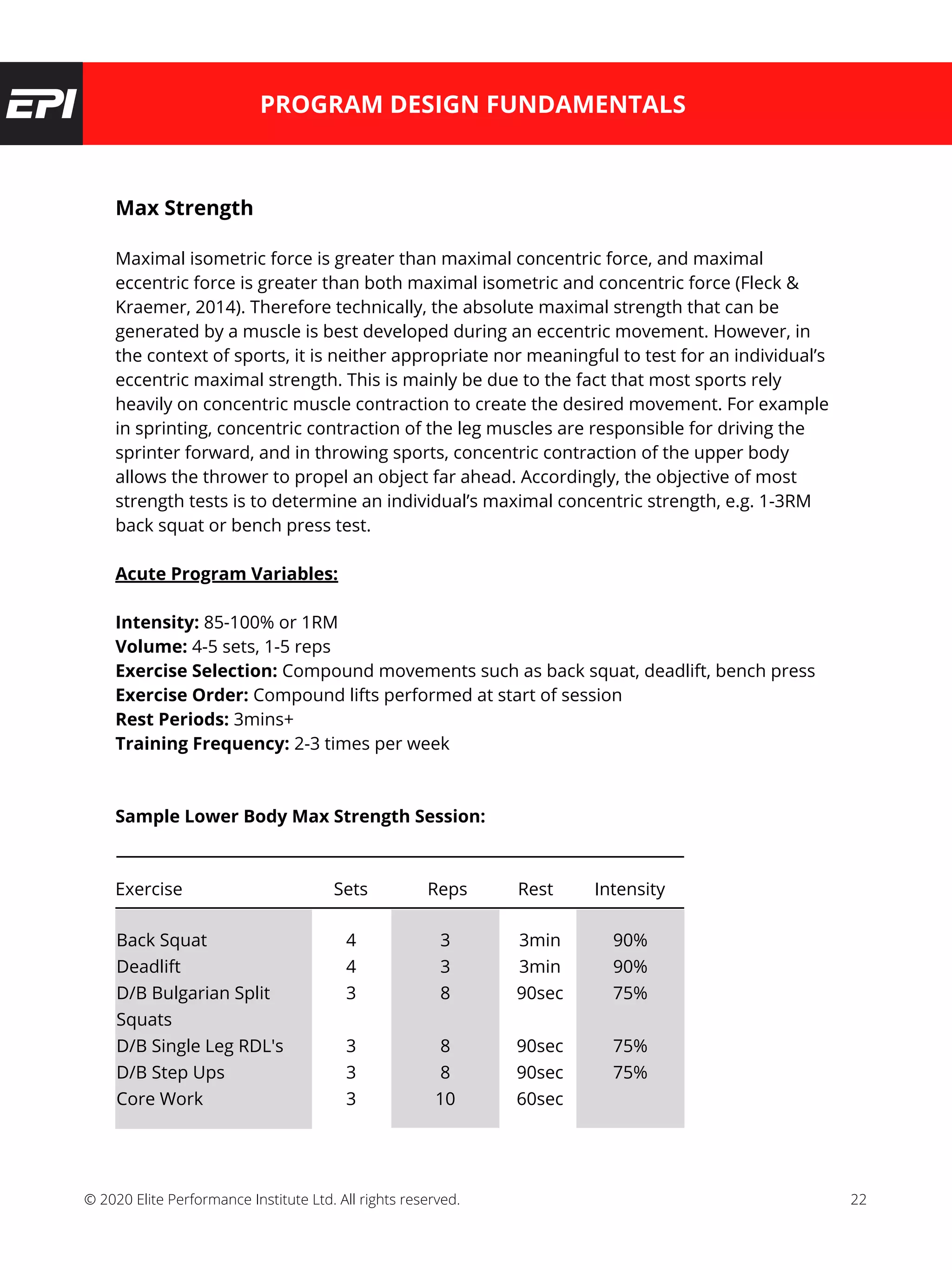 Strength & Conditioning Program Design | PDF