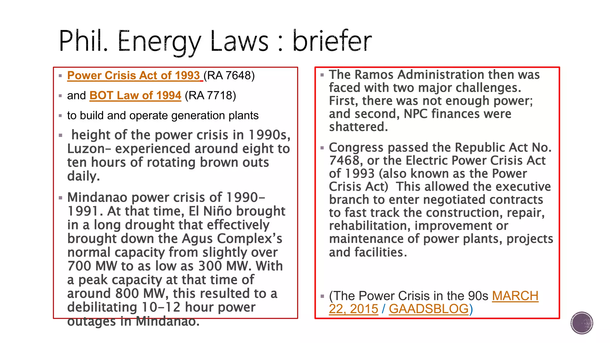 Epira Law and EC's | PPTX