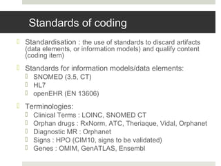 Approaches to the definition of common data elements | PPT