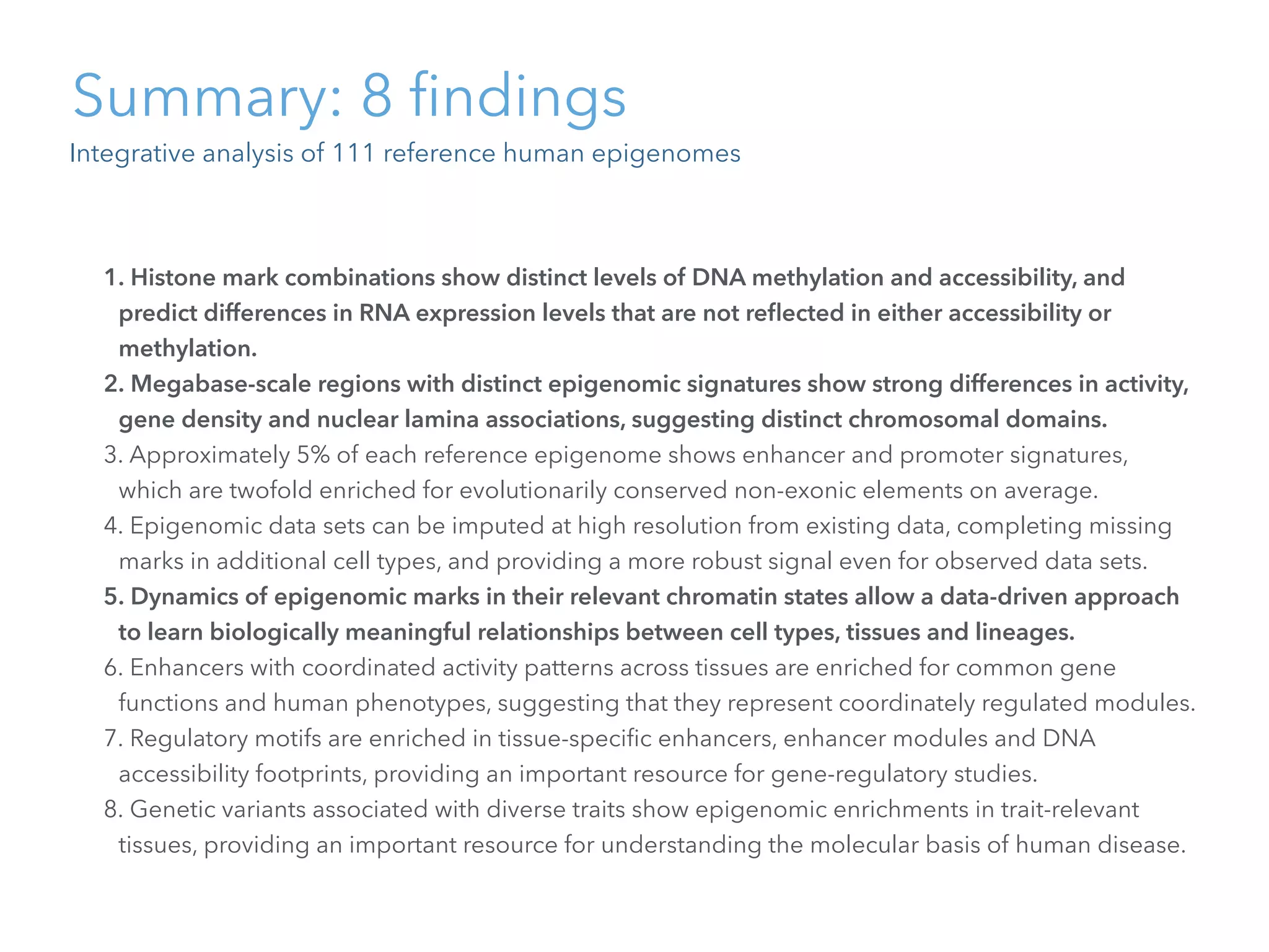 Reading circle of Epigenome Roadmap: Roadmap Epigenomics Consortium et ...