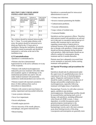 Epirubicin hydrochloride 2 mgml solution for injection or infusion smpc ...