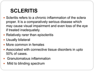 Episcleritis and Scleritis power point presentations | PPTX