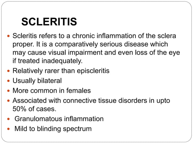 Episcleritis and Scleritis power point presentations | PPTX