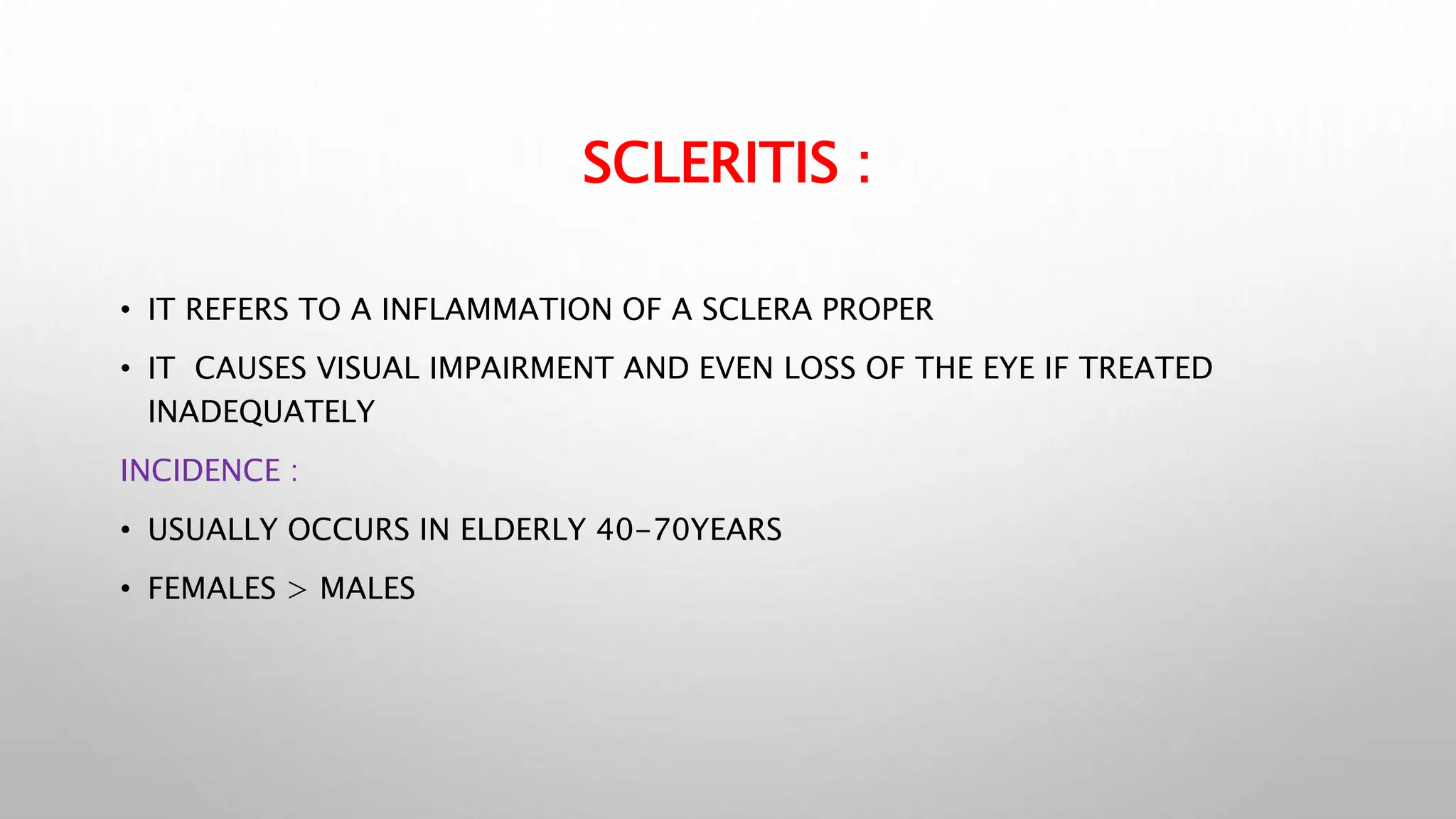 EPISCLERITIS AND SCLERITIS OF THE EYE BALL | PPT