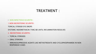 EPISCLERITIS AND SCLERITIS OF THE EYE BALL | PPTX