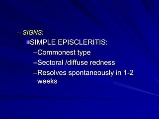 Episcleritis & scleritis | PPT