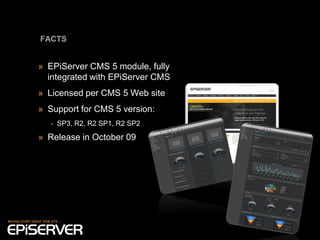 EPiServer CMO - Optimize and measure your web campaigns | PPT