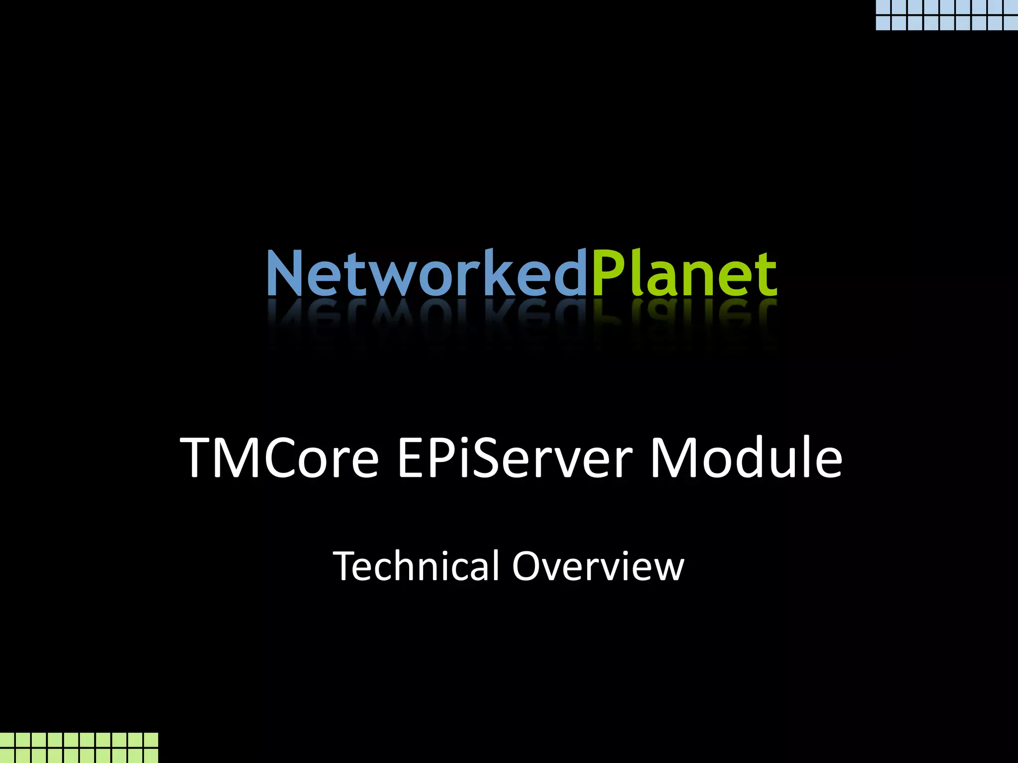 EPiServer Module Technical Overview | PPTX
