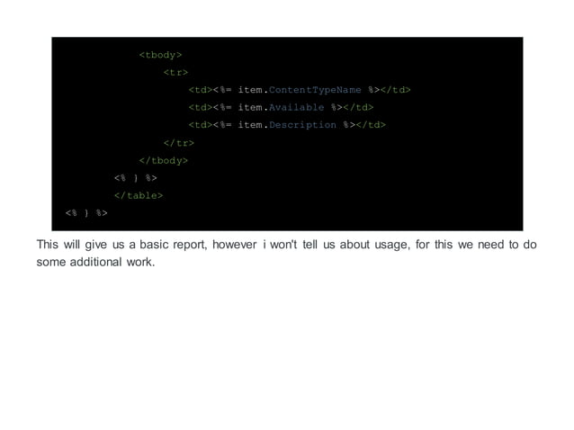 Creating EPiServer Usage Reports | DOCX