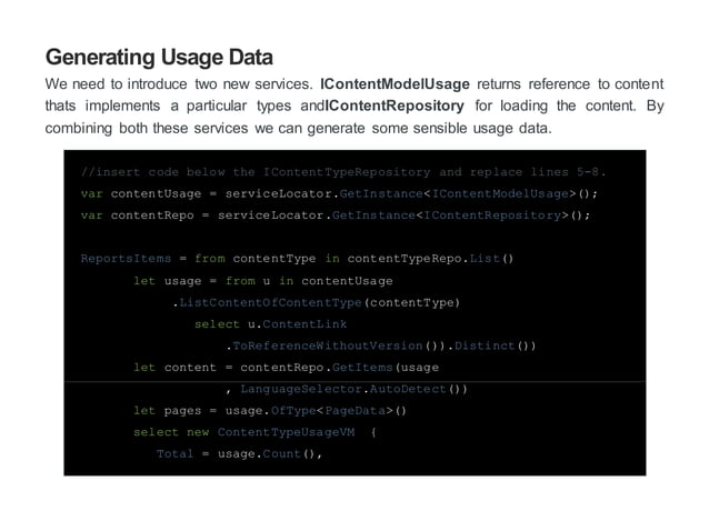 Creating EPiServer Usage Reports | DOCX