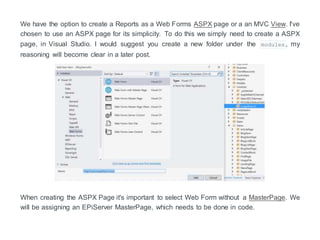 Creating EPiServer Usage Reports | DOCX