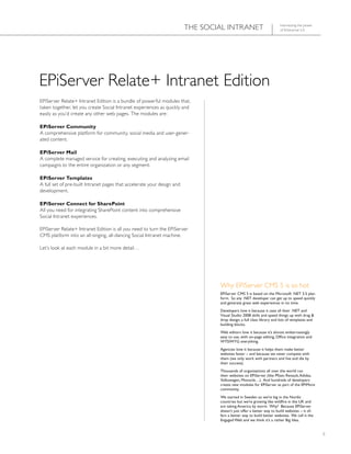 EPiServer Whitepaper: The Social Intranet Workbook | PDF
