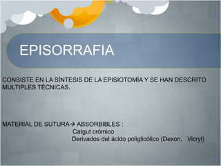 Episiotomia | PPTX