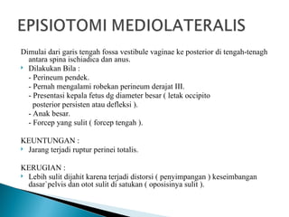 EPISIOTOMI & AMNIOTOMI pada pertolongan persalinan | PPT