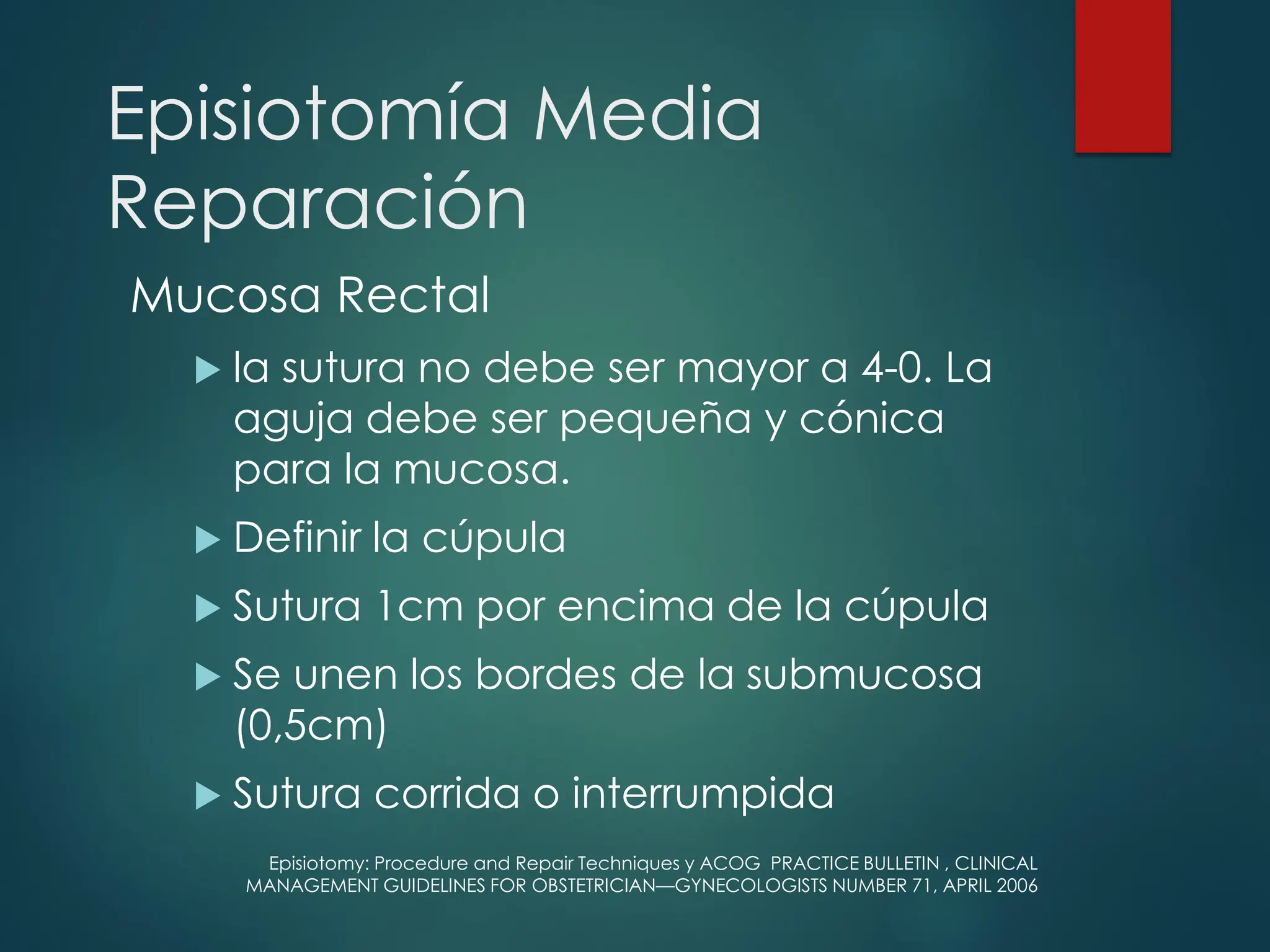 Episiotomia y Episiorrafia ............................ | PDF