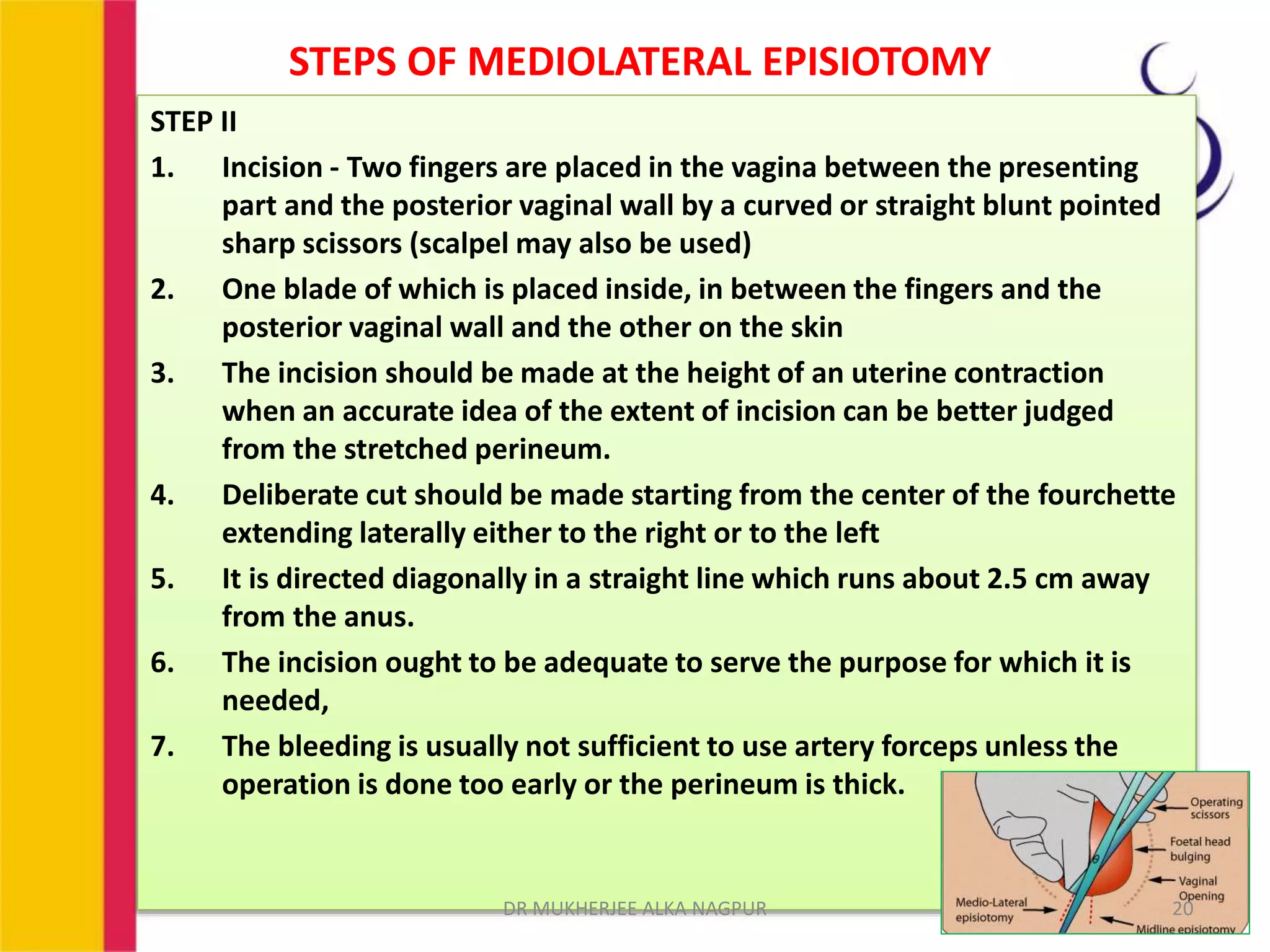Episiotomy slideshare by dr alka mukherjee & dr apurva mukherjee ms | PPTX
