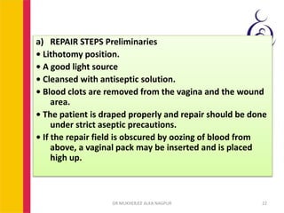 Episiotomy slideshare by dr alka mukherjee & dr apurva mukherjee ms | PPTX