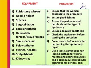 Episiotomy slideshare by dr alka mukherjee & dr apurva mukherjee ms | PPTX