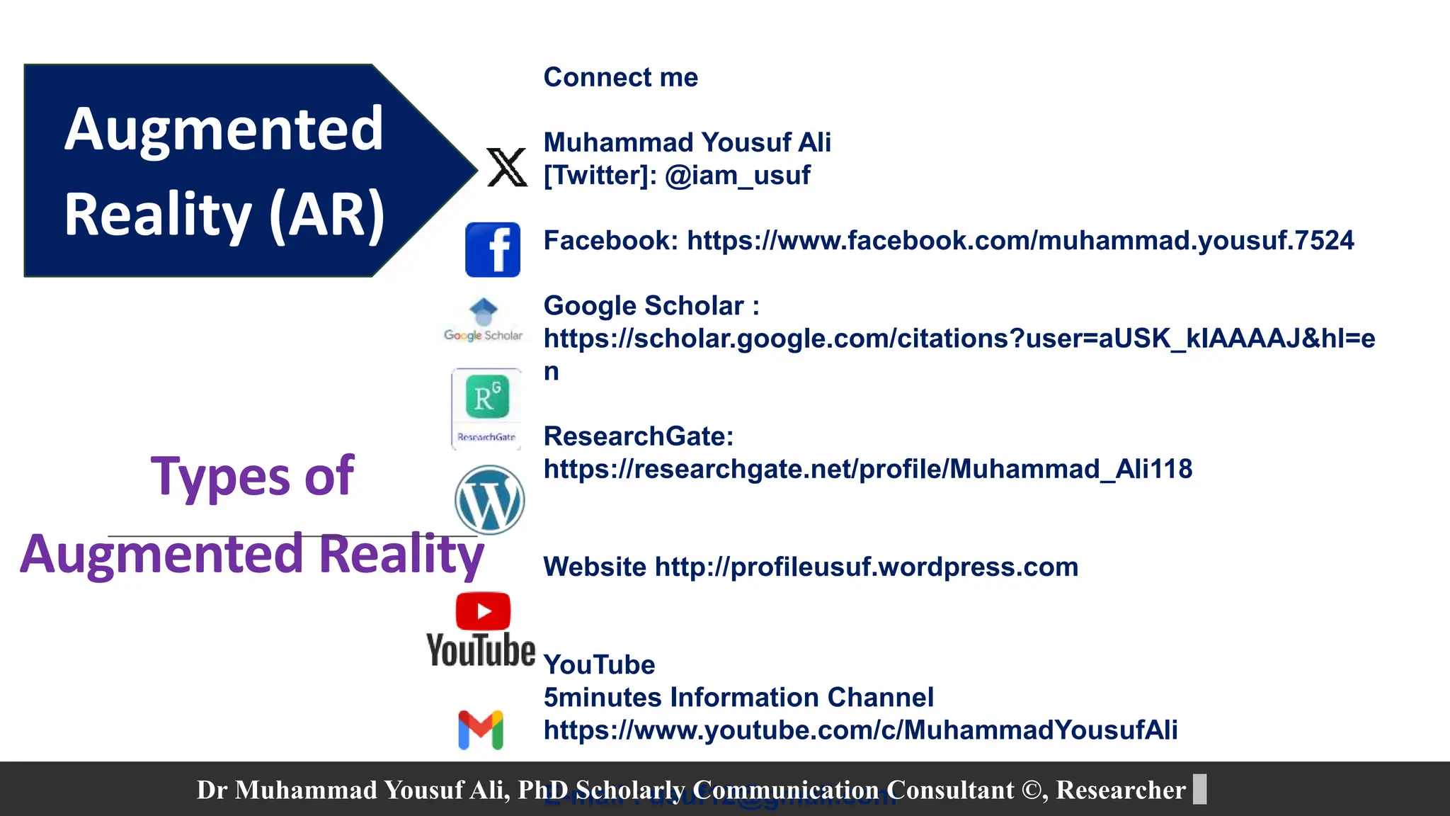 Augmented Reality : Types of Augmented Reality | PPTX