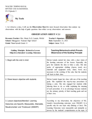 Episode 2 | DOC | Educational Assessment | Education