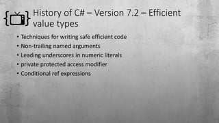 Bracket Show Episode 35 - histoire de c# de 2002 à 2019 | PPT