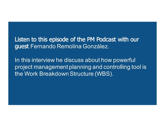 Episode 358: Work Breakdown Structure for a Shipyard Project | PDF