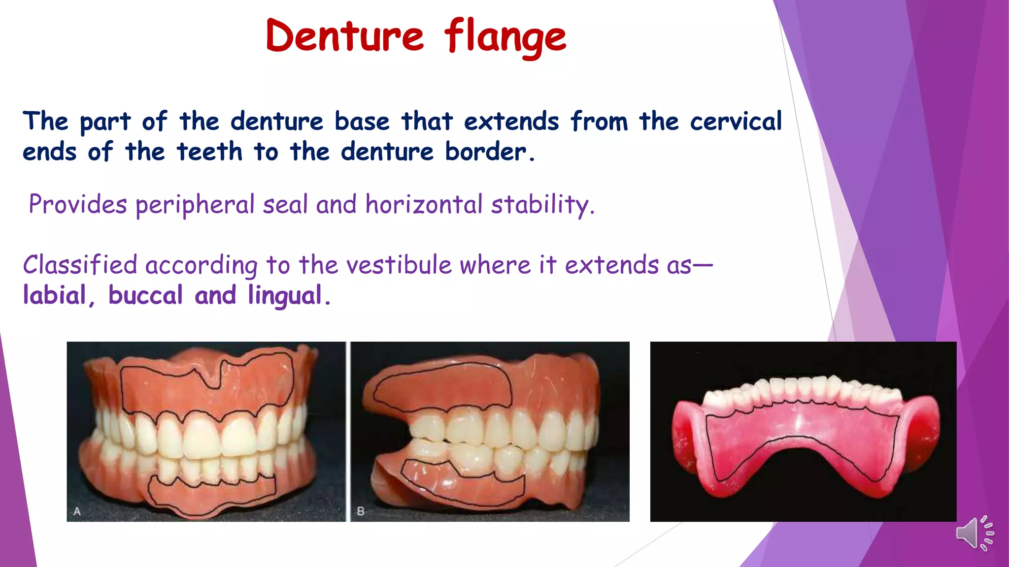Components of a complete denture | PPTX