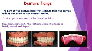 Components of a complete denture | PPTX