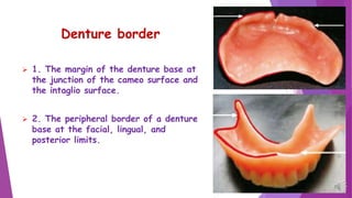 Components of a complete denture | PPTX
