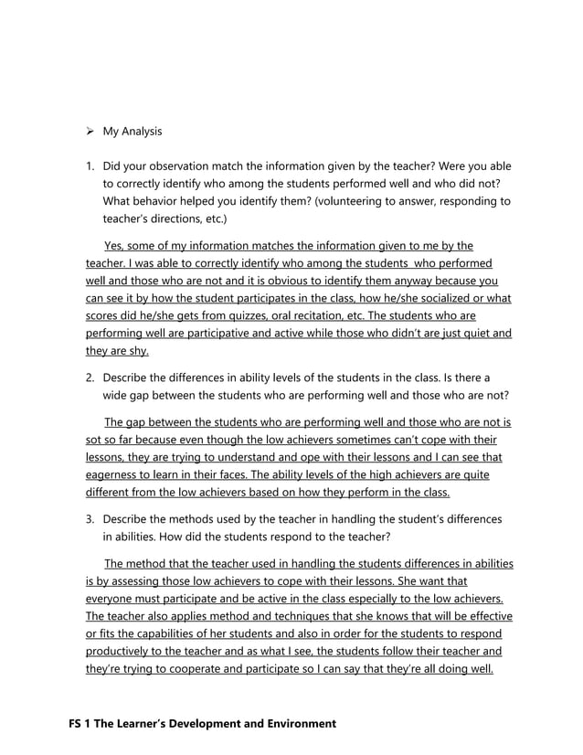 Field Study 1, Episode 5 "Individual Differences And Learner’s Interaction" | DOCX