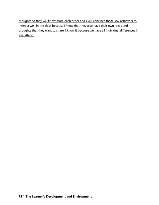 Field Study 1, Episode 5 "Individual Differences And Learner’s Interaction" | DOCX