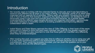 MBTI Type Skills for Managers and People Leaders | PPTX