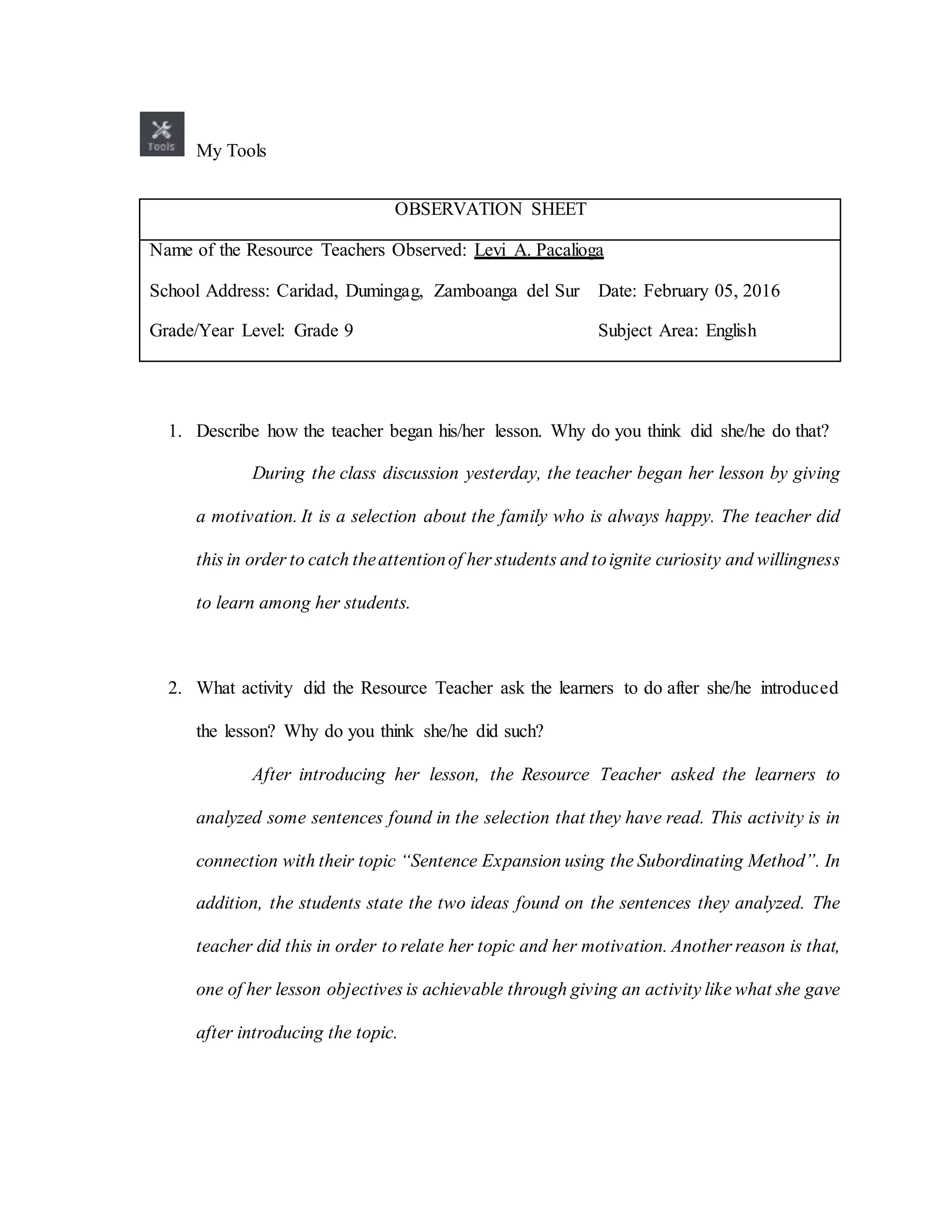 Field Study 2 Episode 6 | DOCX