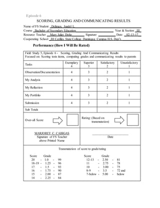 Field Study 5 Episode 6 | DOCX