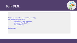 Episode 6 - DML, Transaction and Error handling in Salesforce | PPT | Free Download